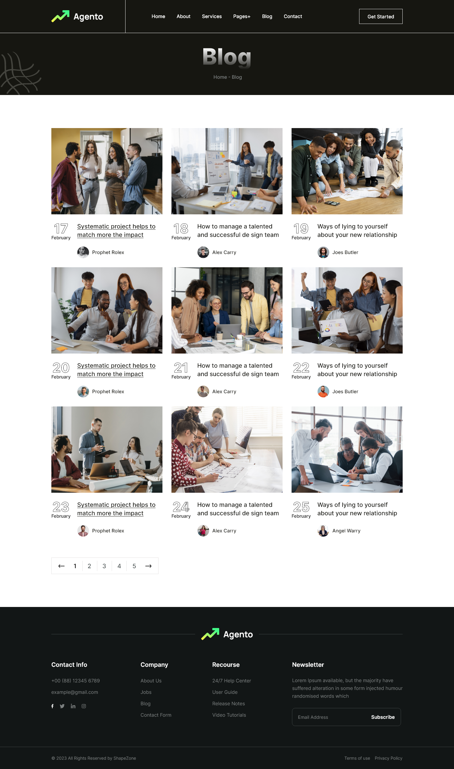 Agento - Creative Digital Agency XD Template by Zodevs | ThemeForest
